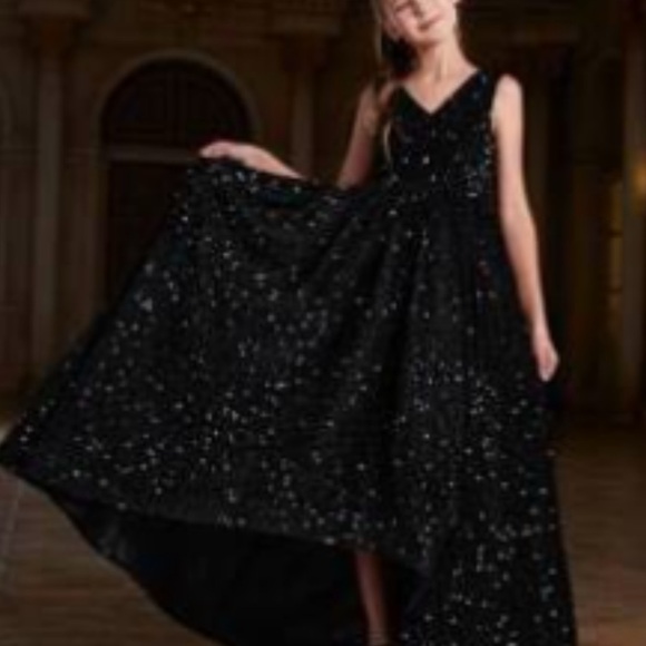 alisa & leo | Dresses | Tween Girl Black Sequin Formal Dress | Poshmark